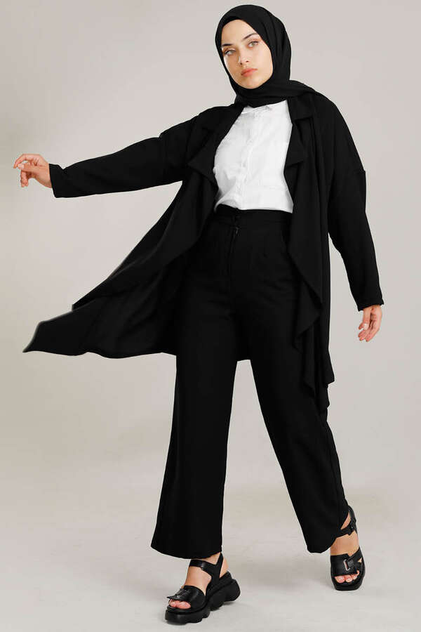 Buy Flowy Jacket Suit Black - Zülays