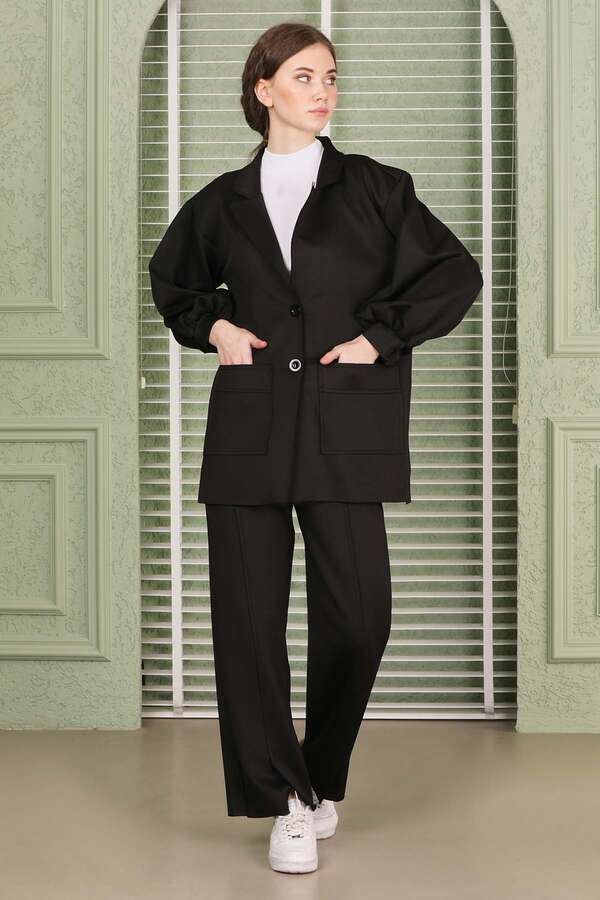 Buy Lara Jacket Pants Set Black - Zülays