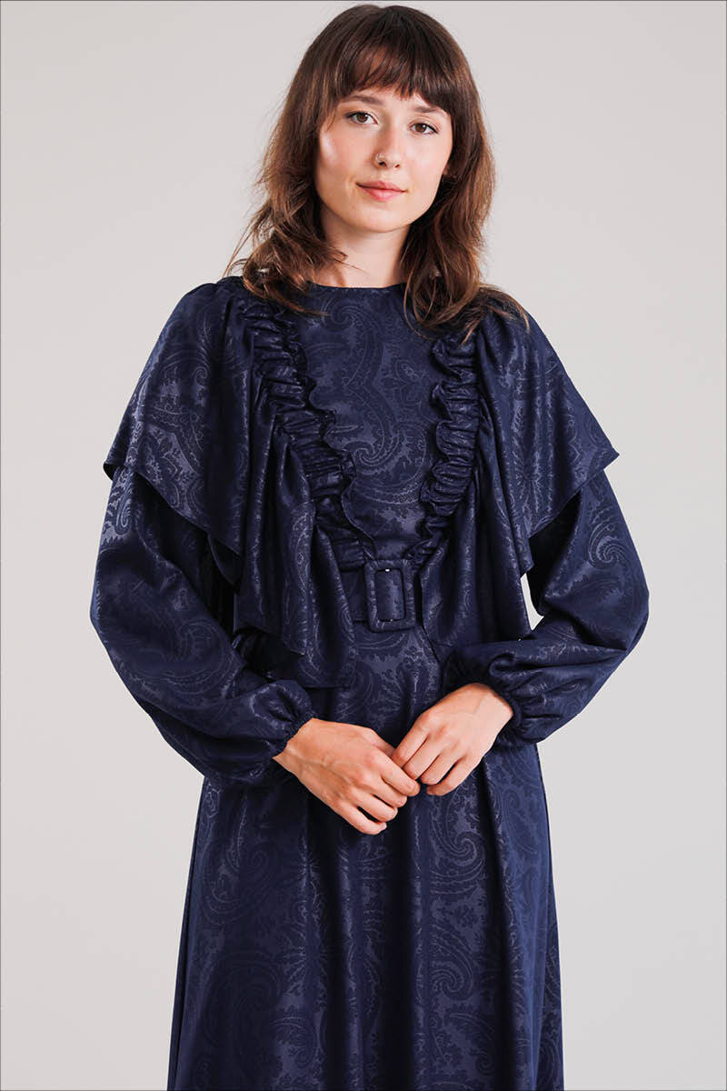 Buy Mehran Dress Navy Blue - Zülays