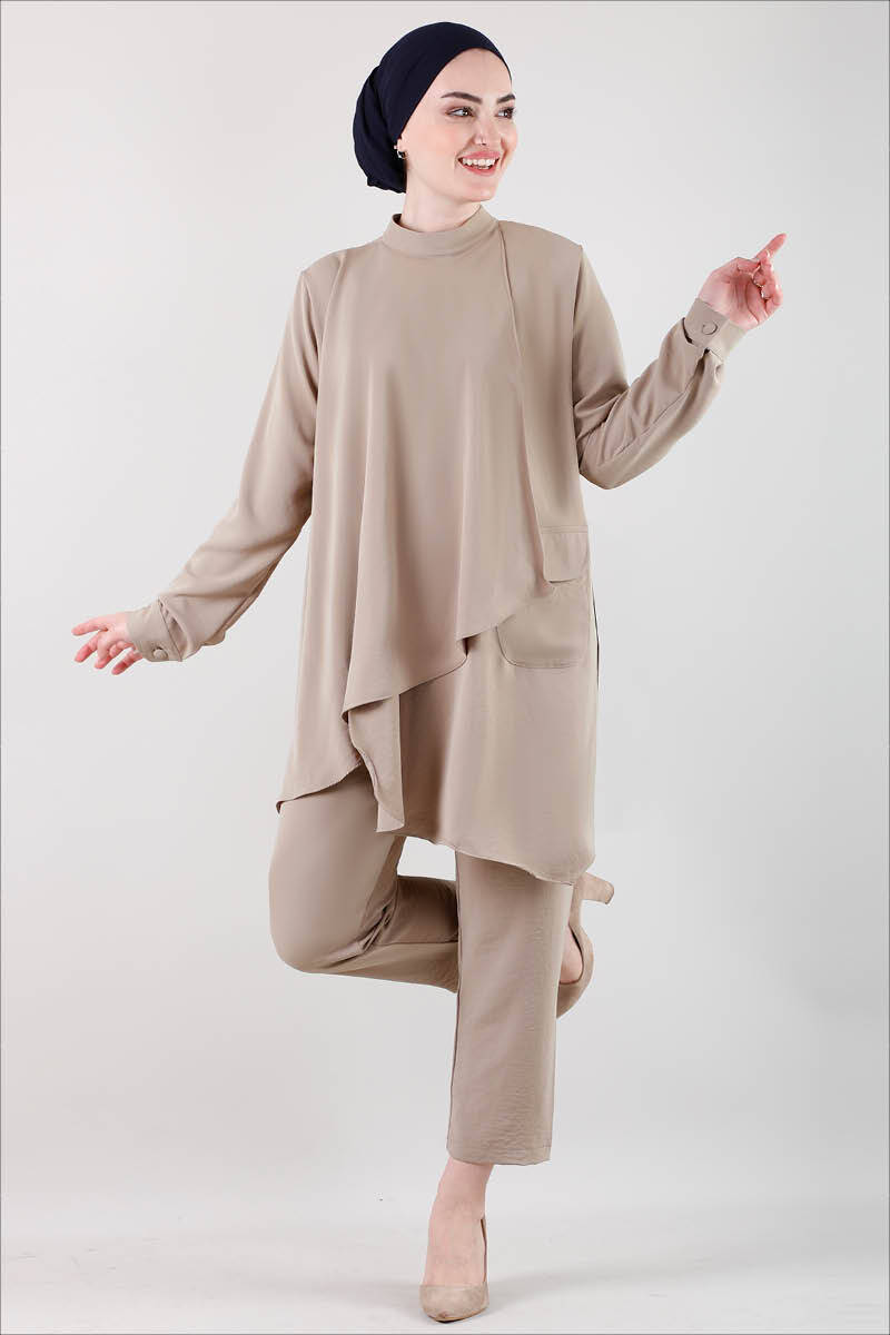 Buy Loose Tunic Suit Cappucino - Zülays