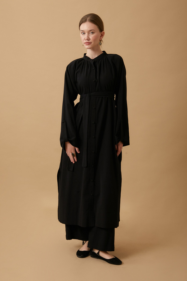 Şile Cloth Tunic Set Black