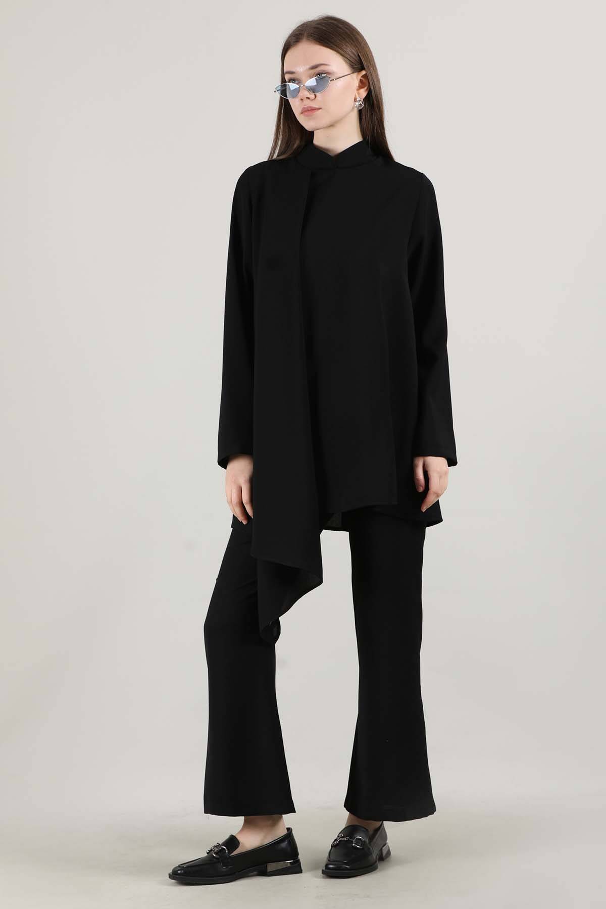 Buy Spanish Toe Asymmetrical Suit Black - Zülays