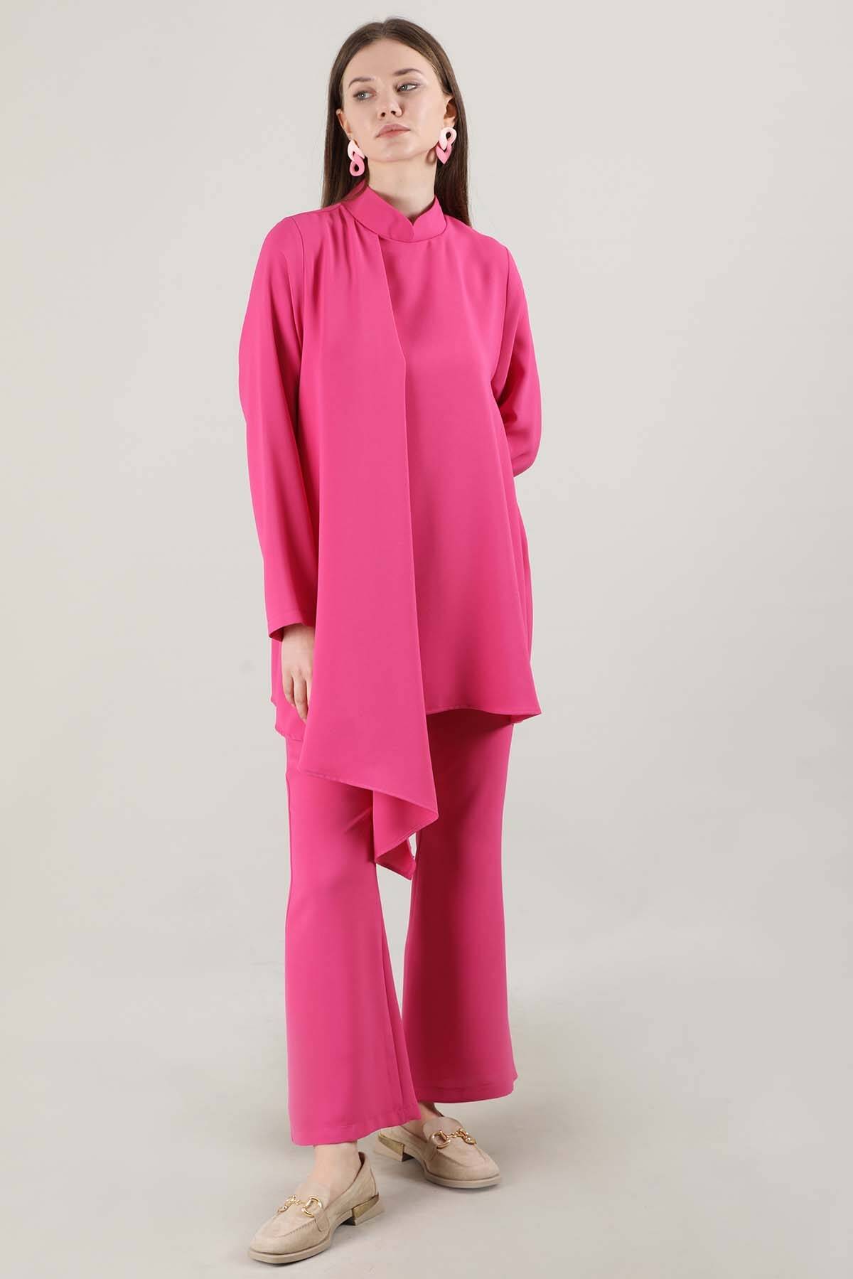 Buy Spanish Toe Asymmetrical Suit Fuchsia - Zülays
