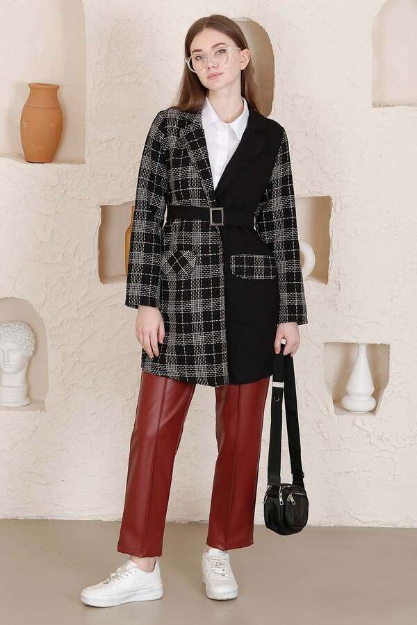 Buy Tweed Duo Blazer Jacket Black - Zülays