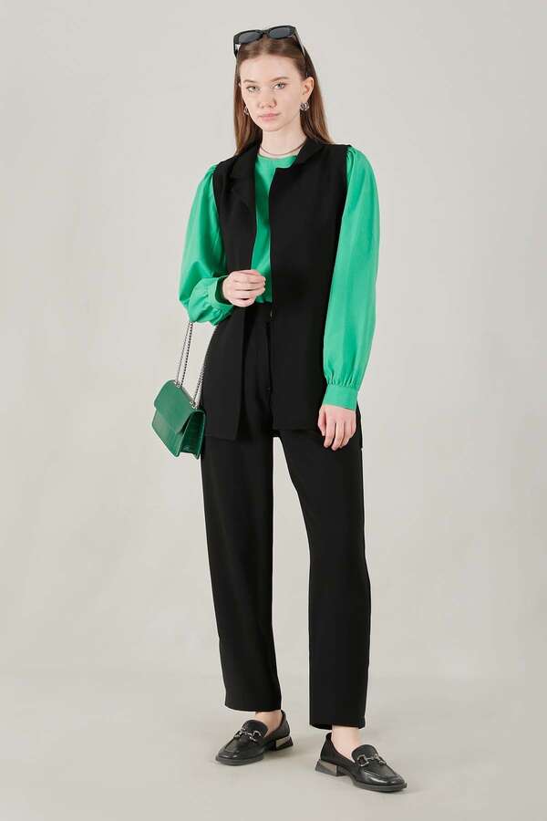 Buy Vest Tunic Suit Black - Zülays