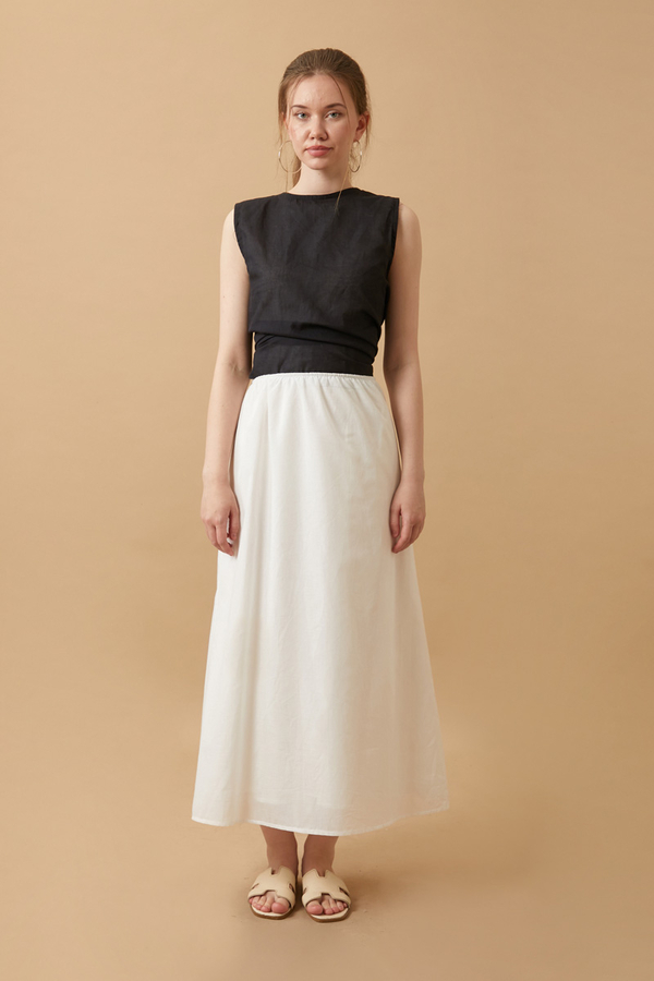 Voile Lined Skirt White | Zülays